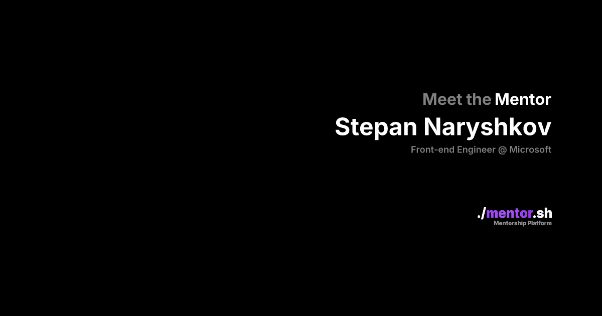 Mentor Stepan Naryshkov - ./mentor.sh
